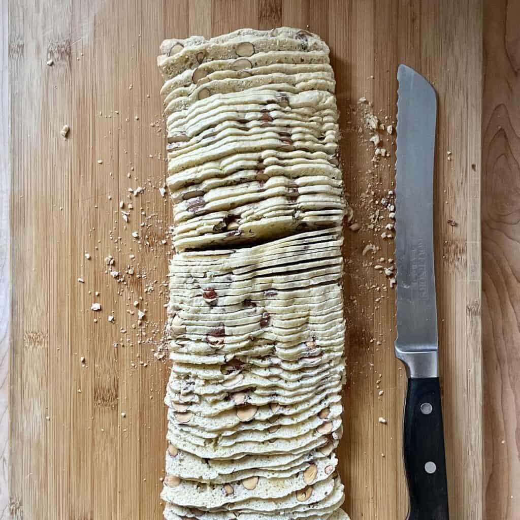 Thin Almond Bread Biscotti Recipe - She Loves Biscotti