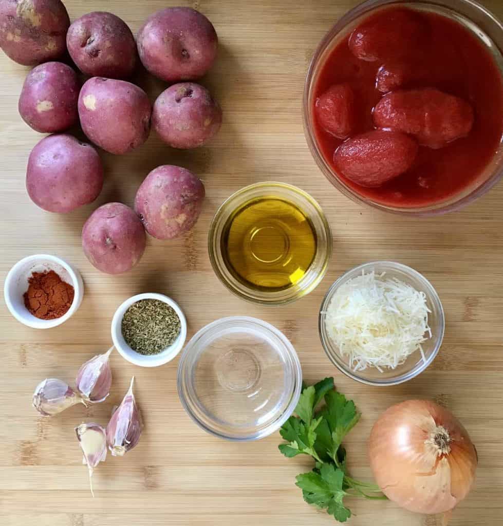 Italian Potato Recipe with Tomatoes and Onions - She Loves Biscotti