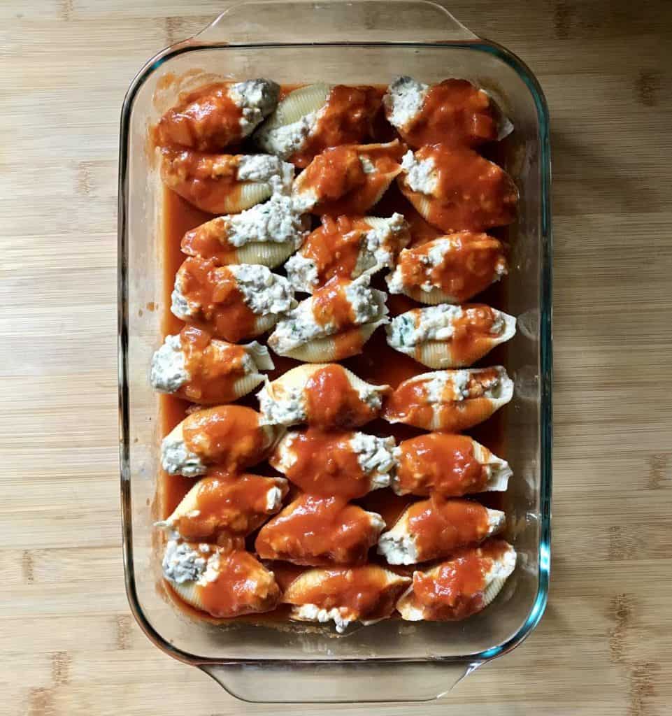Italian Stuffed Shells Recipe with Meat and Cheese - She Loves Biscotti