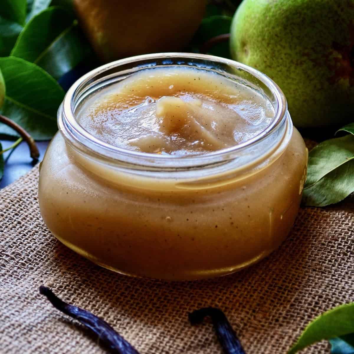 Crock Pot Pear Butter Recipe with Vanilla - She Loves Biscotti