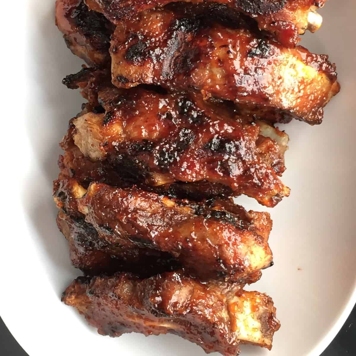 Oven Baked Ribs with Bar B Barn Sauce - She Loves Biscotti
